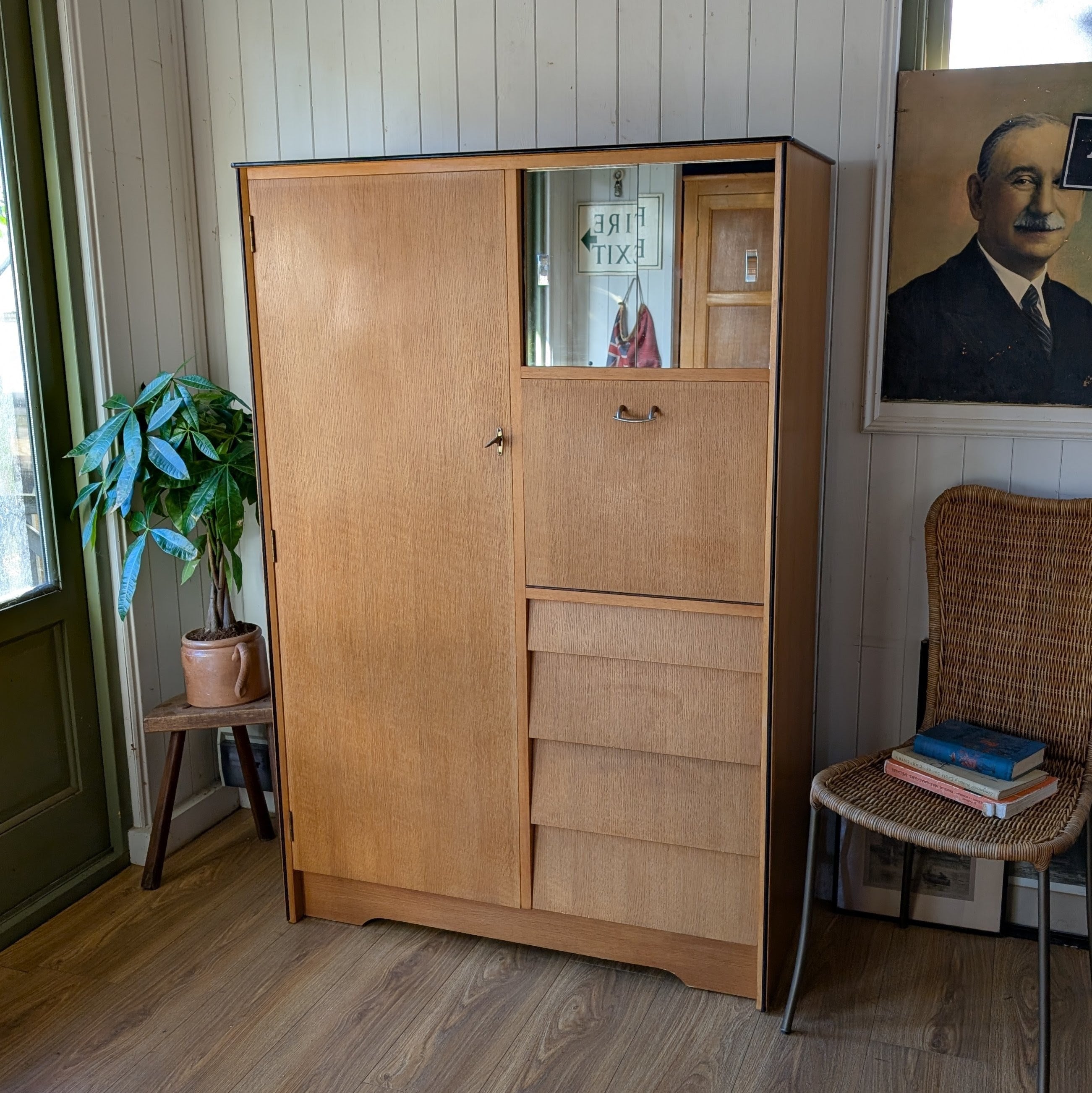 Small Vintage Mid Century Wardrobe – Henry Paints Furniture