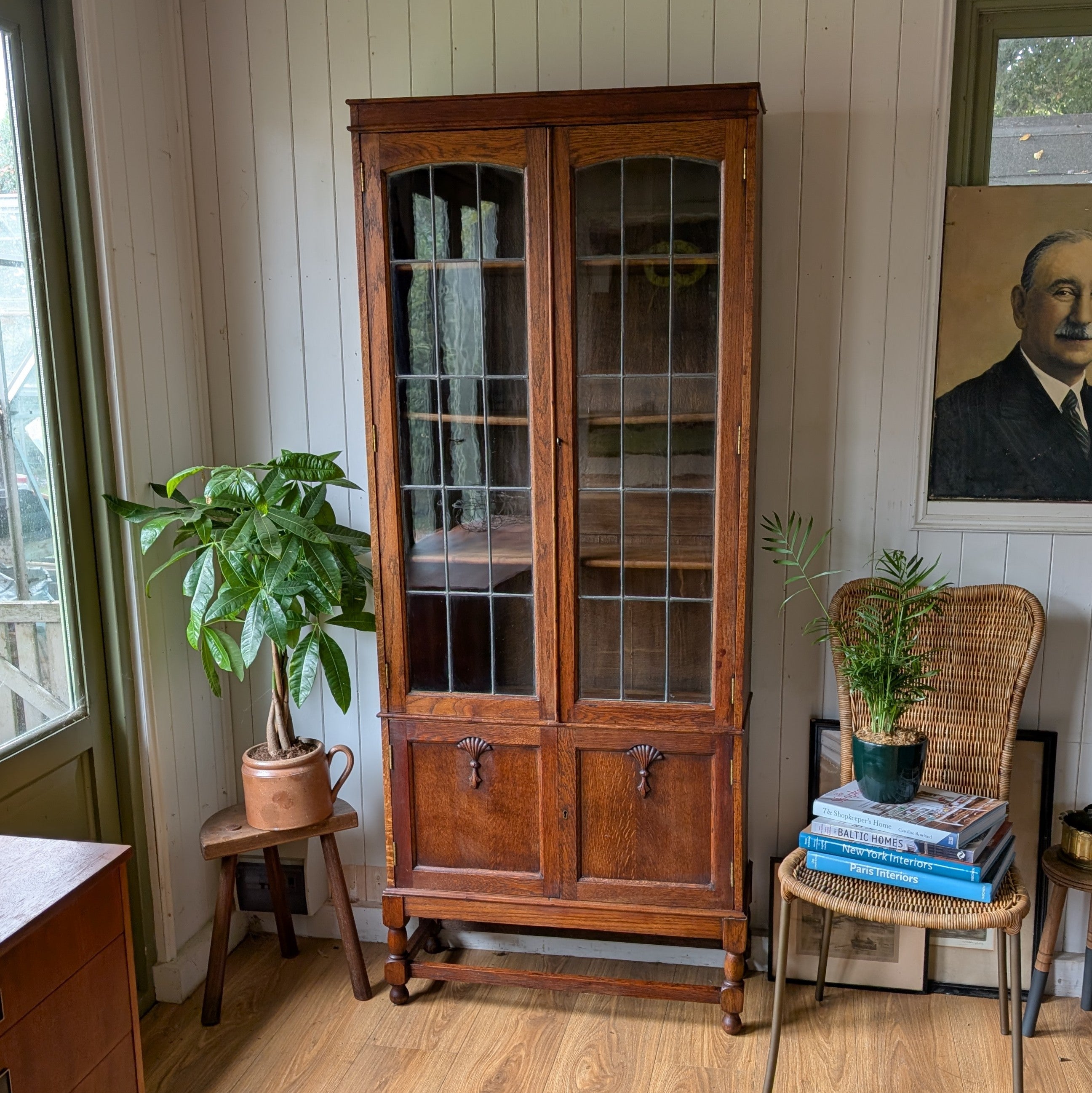 Glazed Oak Bookcase – Henry Paints Furniture